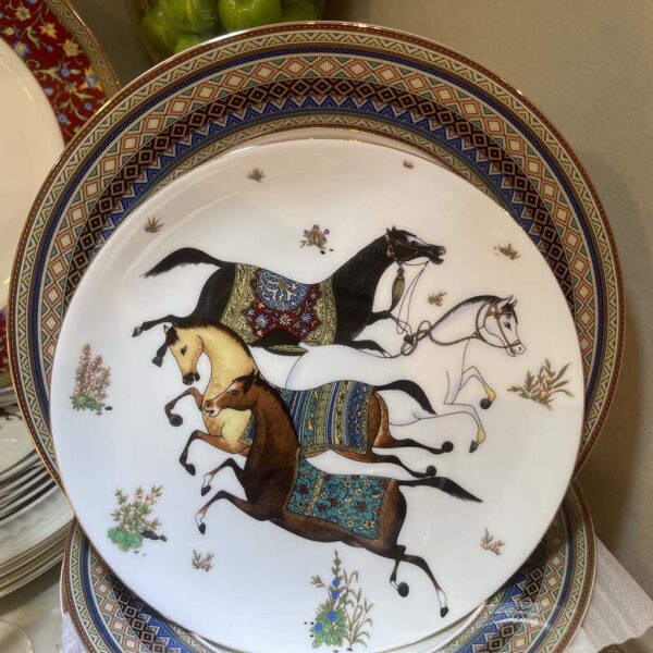 Hermes Cheval d’Orient Dessert Plate Dinner Set – subiziceramic.com